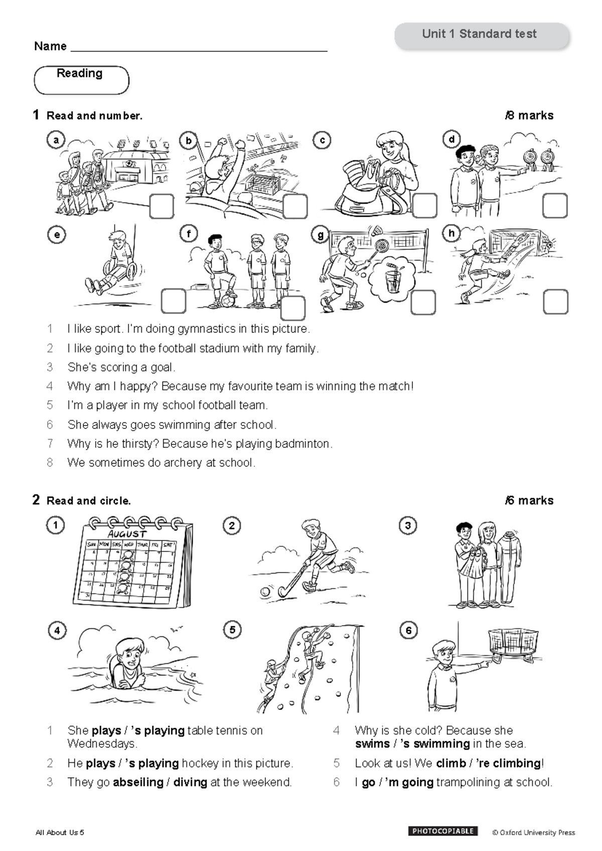 01 AAU Level 5 Test Standard Unit 1 - Unit 1 Standard test Name - Studocu