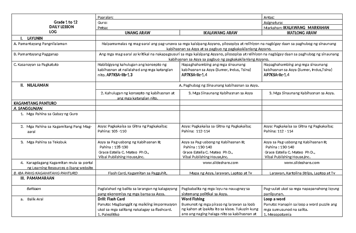 DLL-02 2nd - DLL - Grade 1 to 12 DAILY LESSON LOG Paaralan: Antas: Guro ...