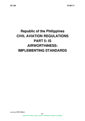 PART-5-Airworthiness - July 2021 Edition i Republic of the Philippines ...