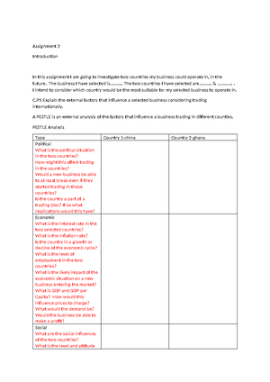 Assignment-unit 22 - assignment 1 unit 22-distinction - Elise crew Unit 22-market research - Studocu