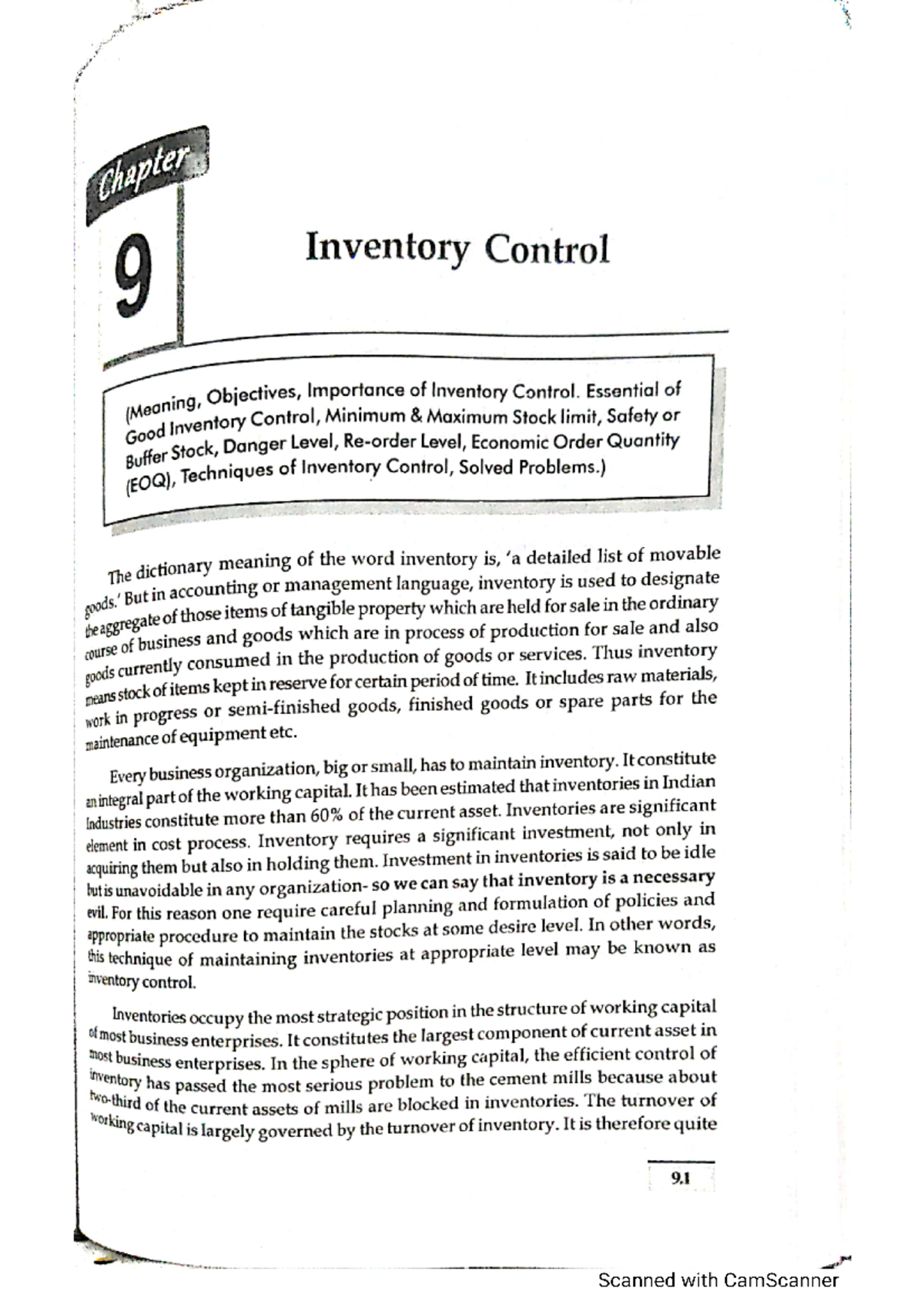 Inventory control - Production and operations management - Studocu