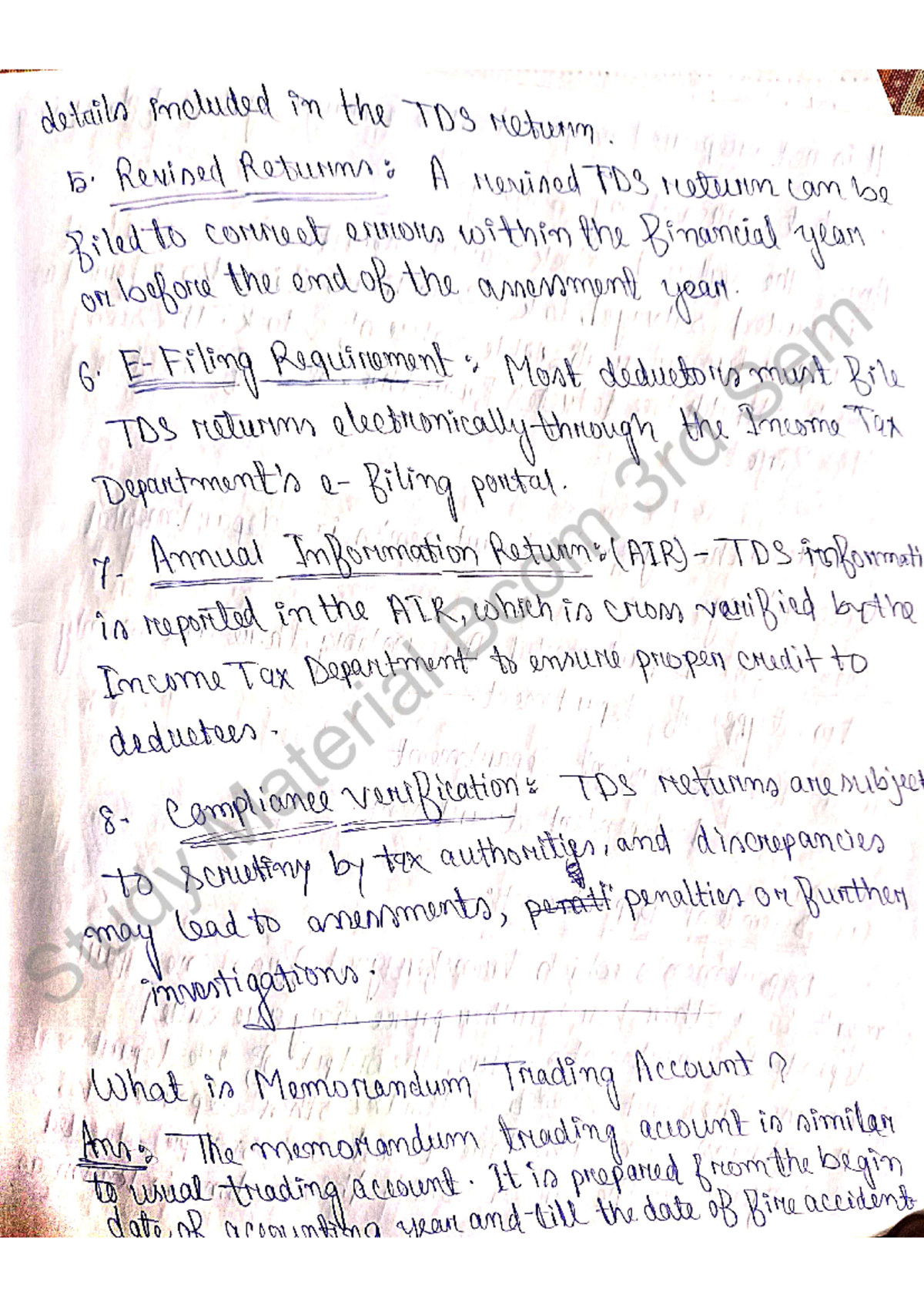 Some notes on Afacstudy Material - details included in the TDS return b ...