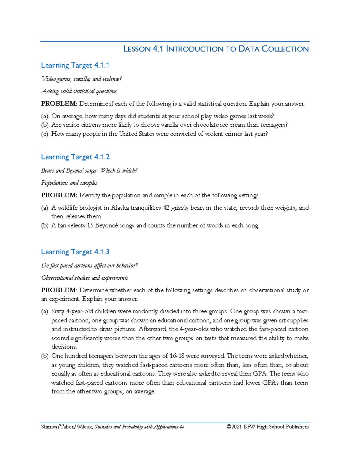 Lessons 4 1 thru 4 3 Alternate Examples - Starnes/Tabor/Wilcox ...