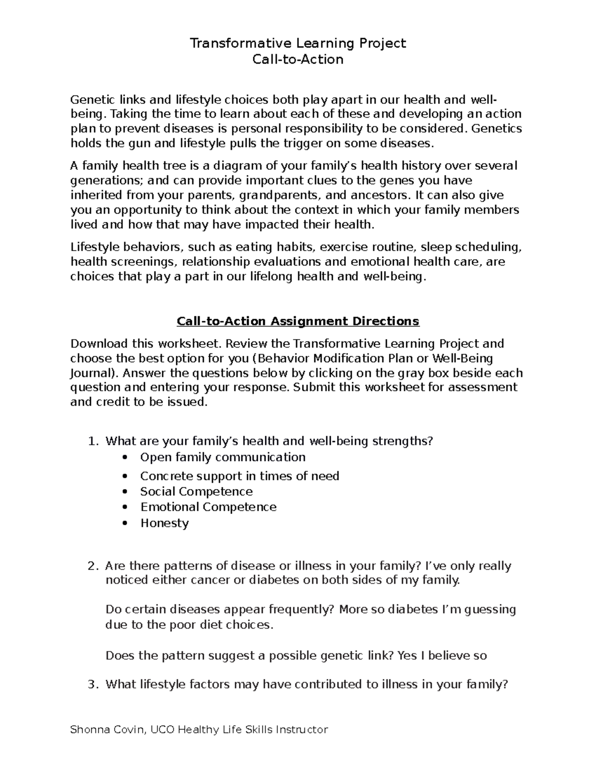 TLP Call-to-Action Jaela Bradford - Transformative Learning Project ...