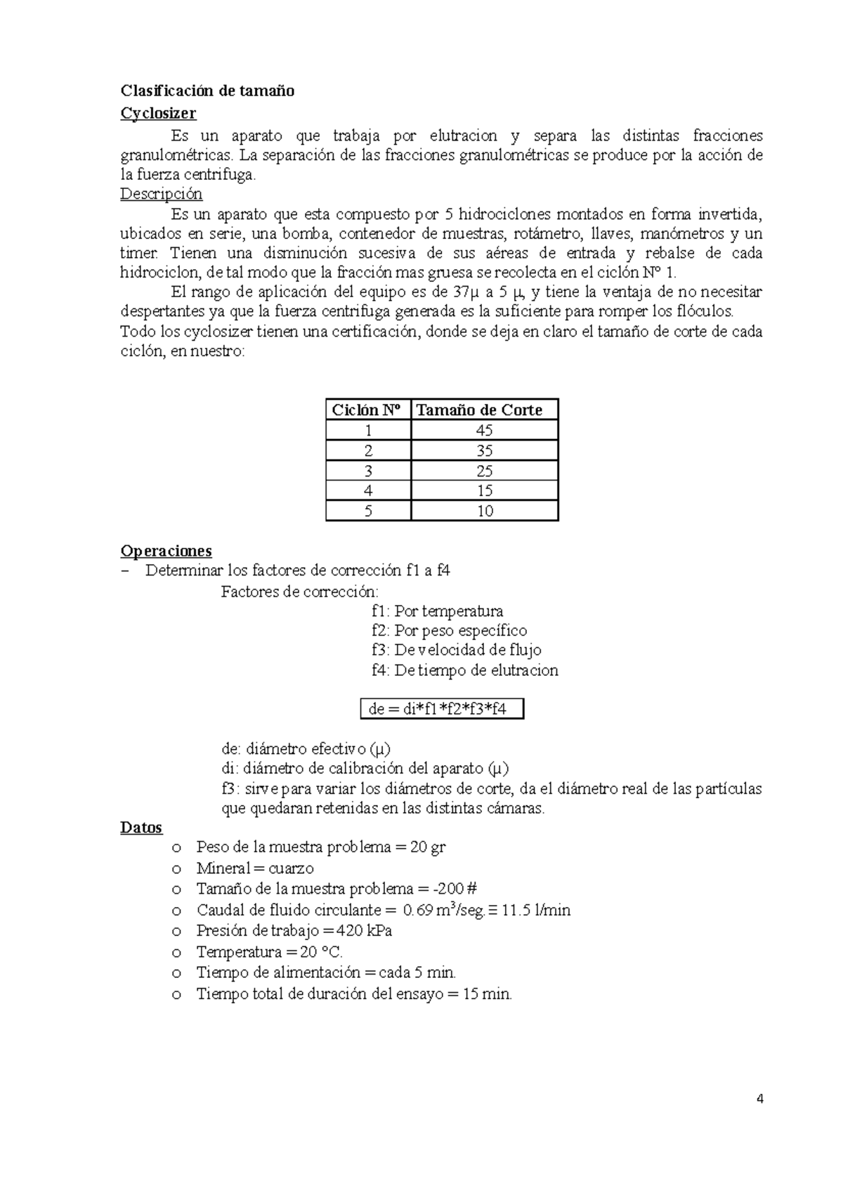 TPNº 3 - Clasificación de tamaño Cicloziser - Clasificación de tamaño ...
