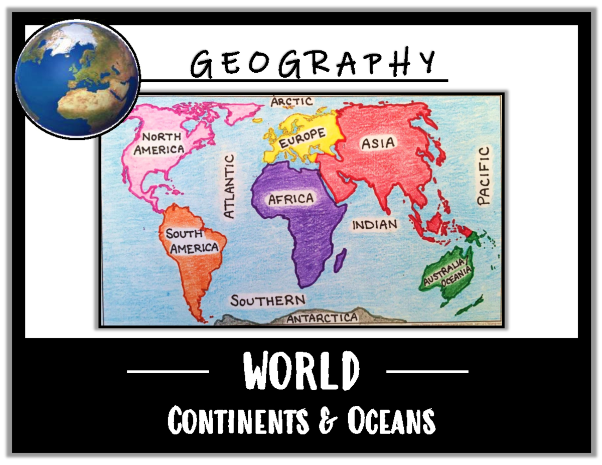 World Map Activity Label Colorthe Continentsand Oceans Google ...