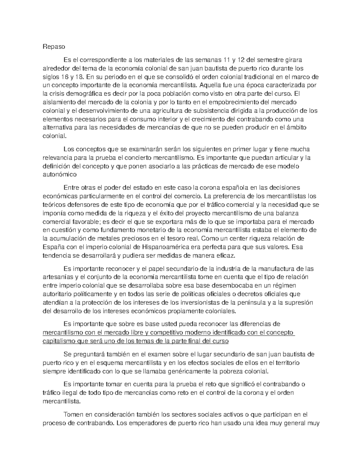 Repaso examen 6 - Historia de Puerto Rico - RUM - Studocu