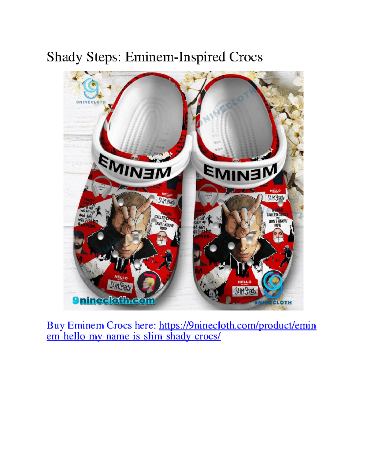 Shady Steps: Eminem-Inspired Crocs - These limited edition Crocs are a ...