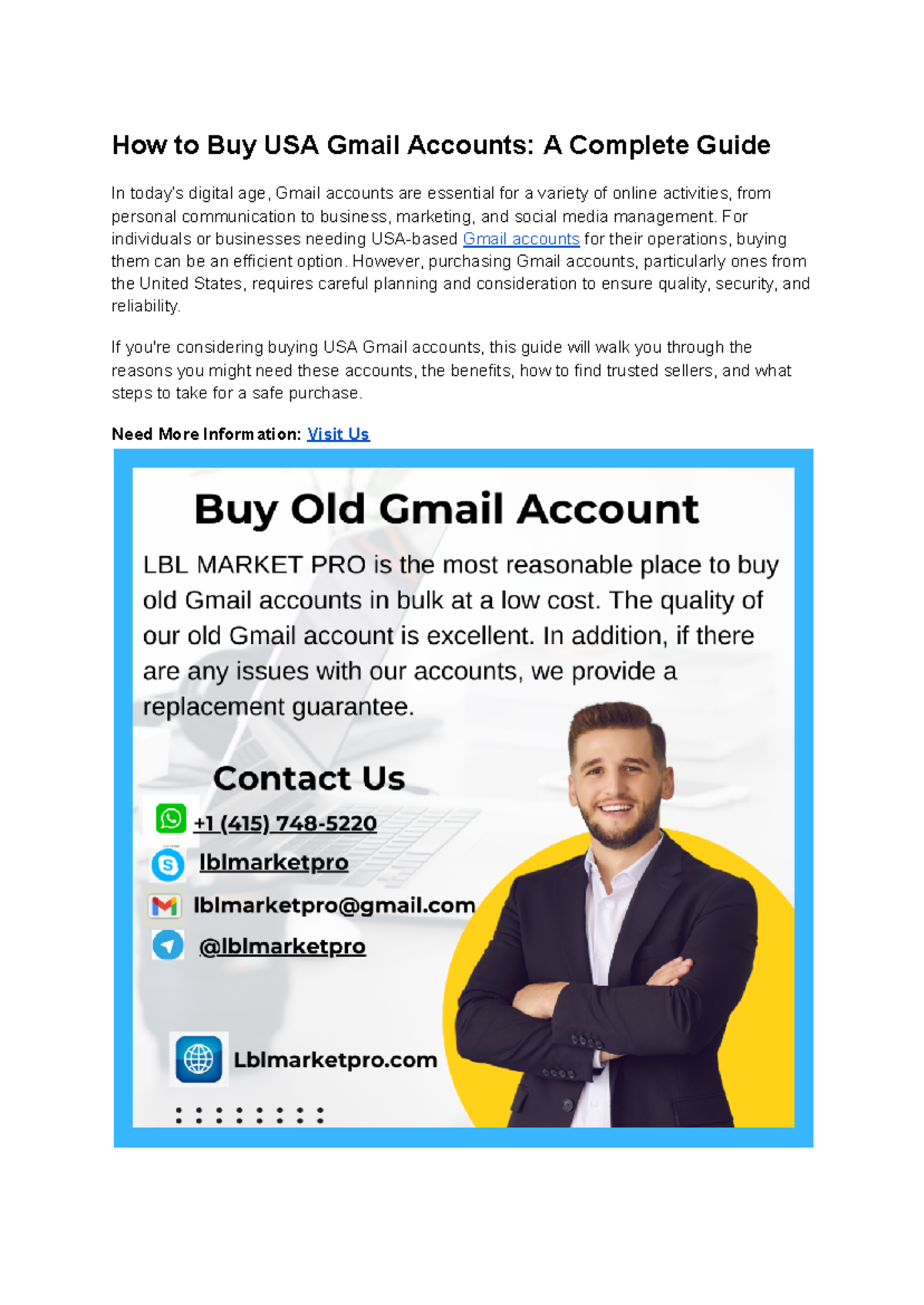 How to Buy USA Gmail Accounts A Complete Guide - For individuals or ...