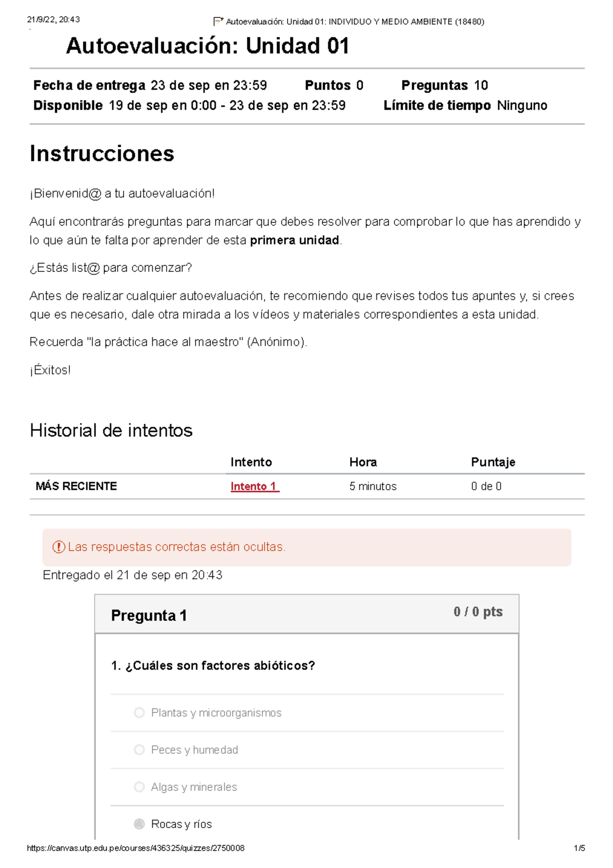 📝 Autoevaluación Unidad 01 Individuo Y Medio Ambiente (18480) - ៧ Autoevaluación: Unidad 01 ...