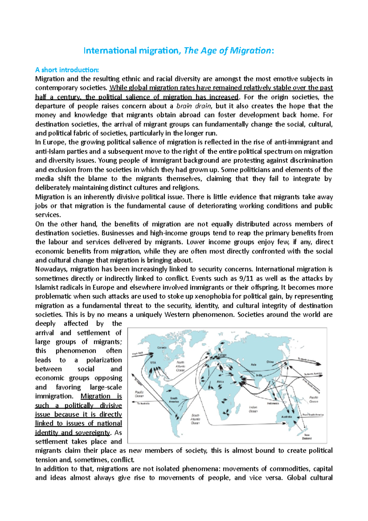 International Migration book - International migration, The Age of ...