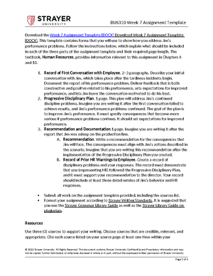 BUS310 Week 3 Assignment - Tough Conversations in Human Resources ...