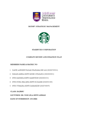 ENT530 CASE Study ( Group 8) 530Q - CASE STUDY: COMPANY ANALYSIS KOPI ...