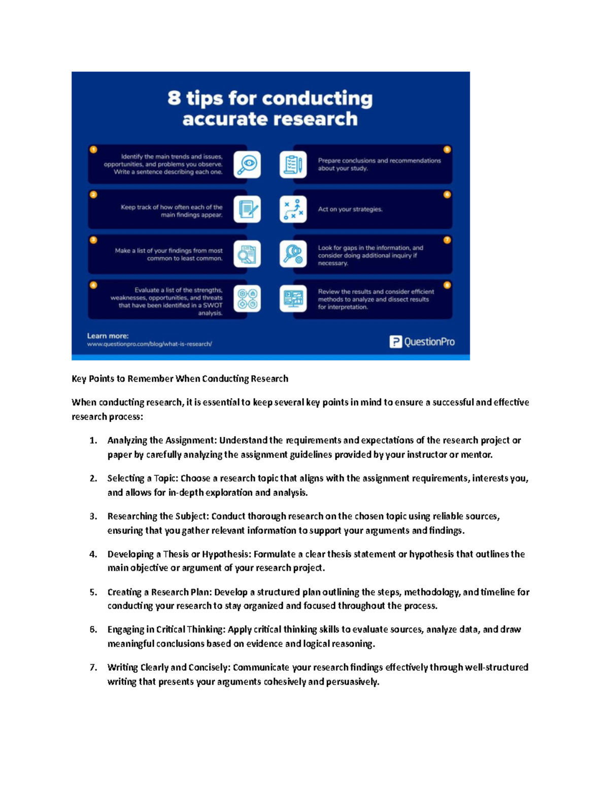 Key Points to Remember When Conducting Research - Selecting a Topic ...