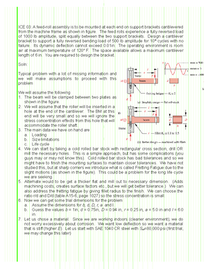 Machine Design - Lecture notes - ICE 15Soln - M E 367 - Studocu