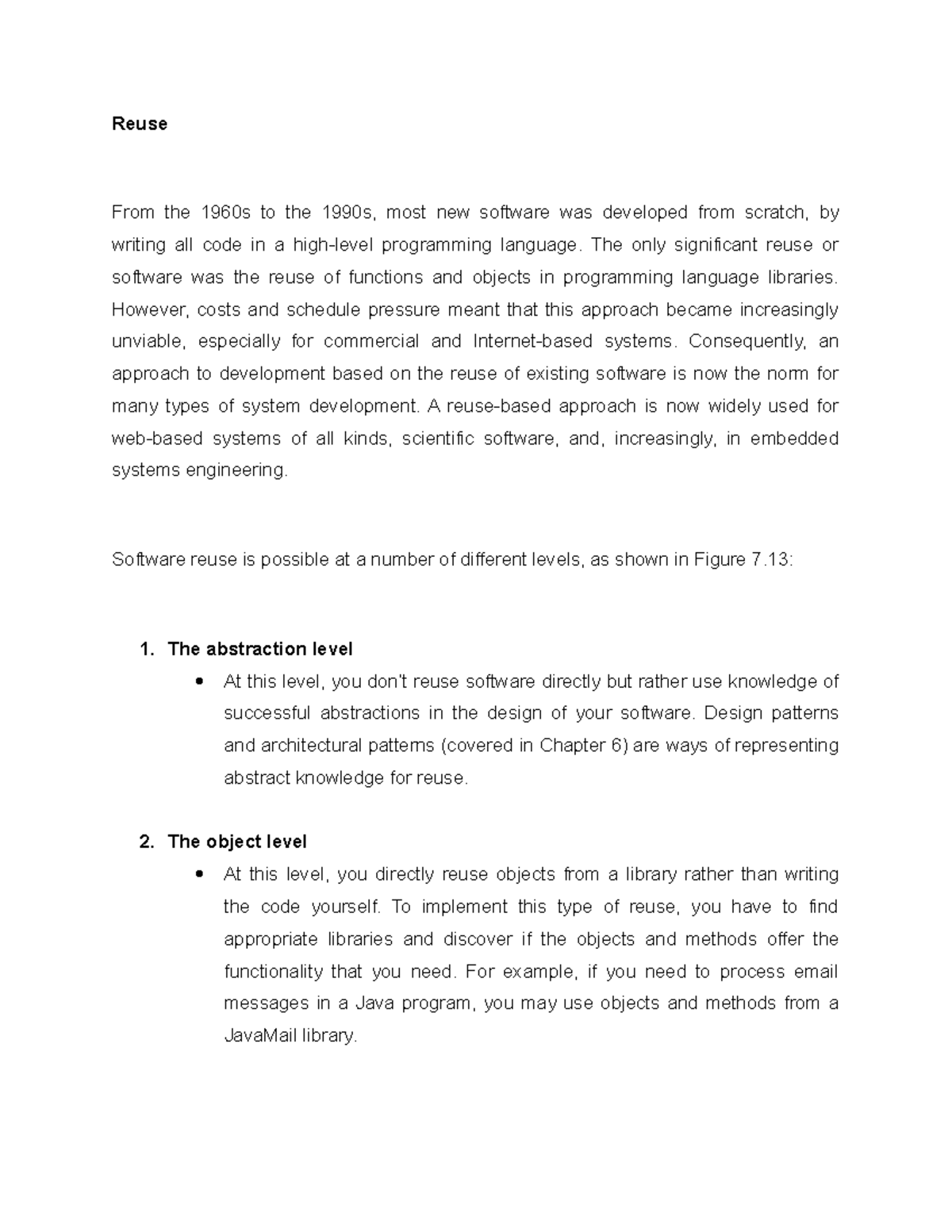 Reuse - Reuse From the 1960s to the 1990s, most new software was ...