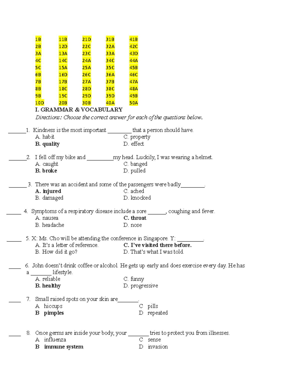 GE1 888 TEST n KEY - ôn tập - 1B 11B 21D 31B 41B 2B 12D 22C 32A 42C 3A ...