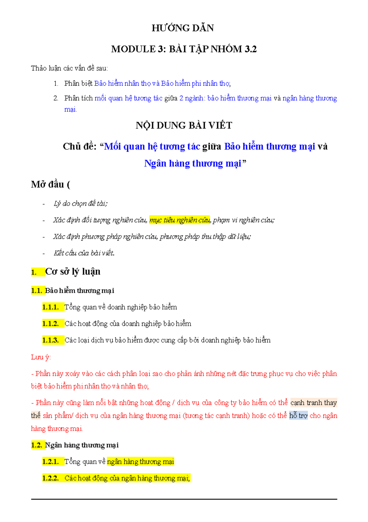 M3-Assignment 3 - ... - HƯỚNG DẪN MODULE 3: BÀI TẬP NHÓM 3. Thảo luận ...