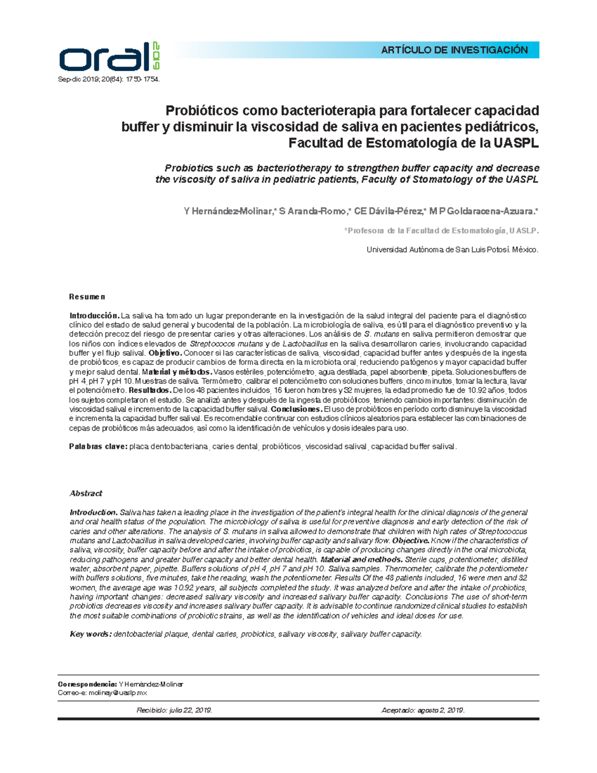 Artículo 28 Probióticos como bacterioterapia para fortalecer capacidad ...