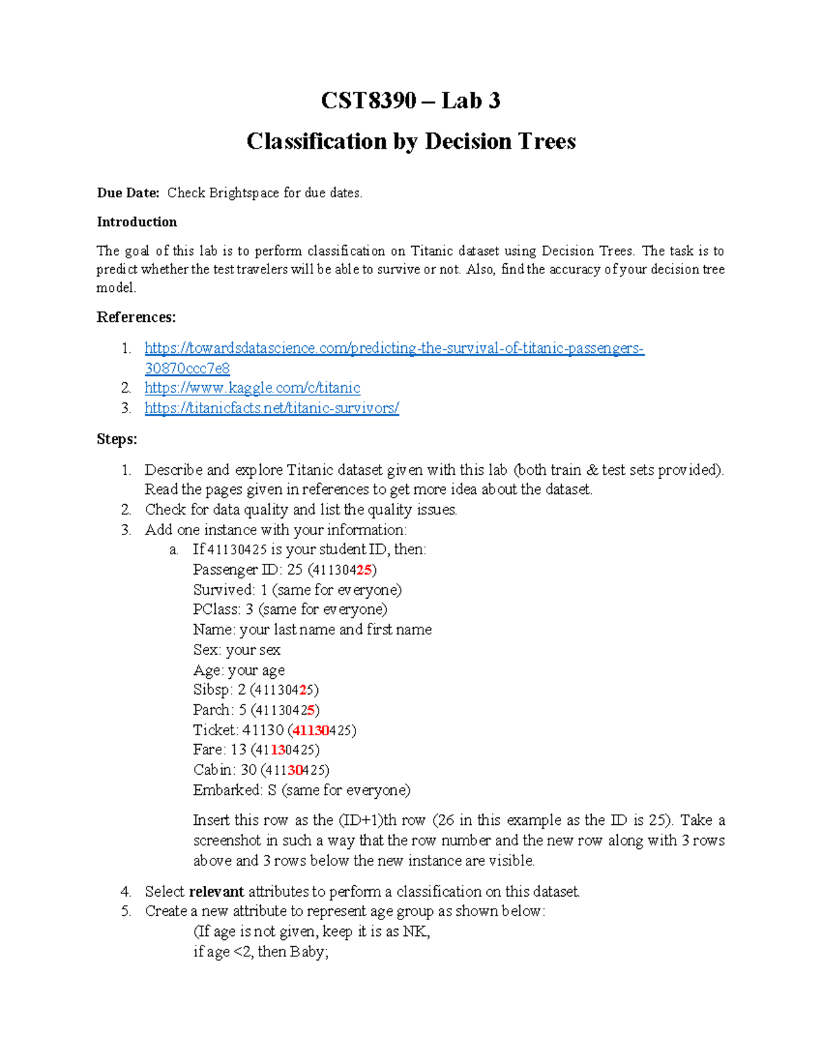 Lab3 Decision Tree - Business Intelligence - CST8390 – Lab 3 ...