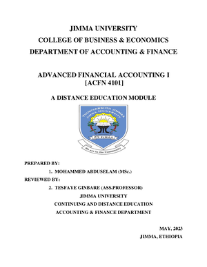 Advanced Financial Accounting Chapter 2 Lecture Notes - Advanced ...