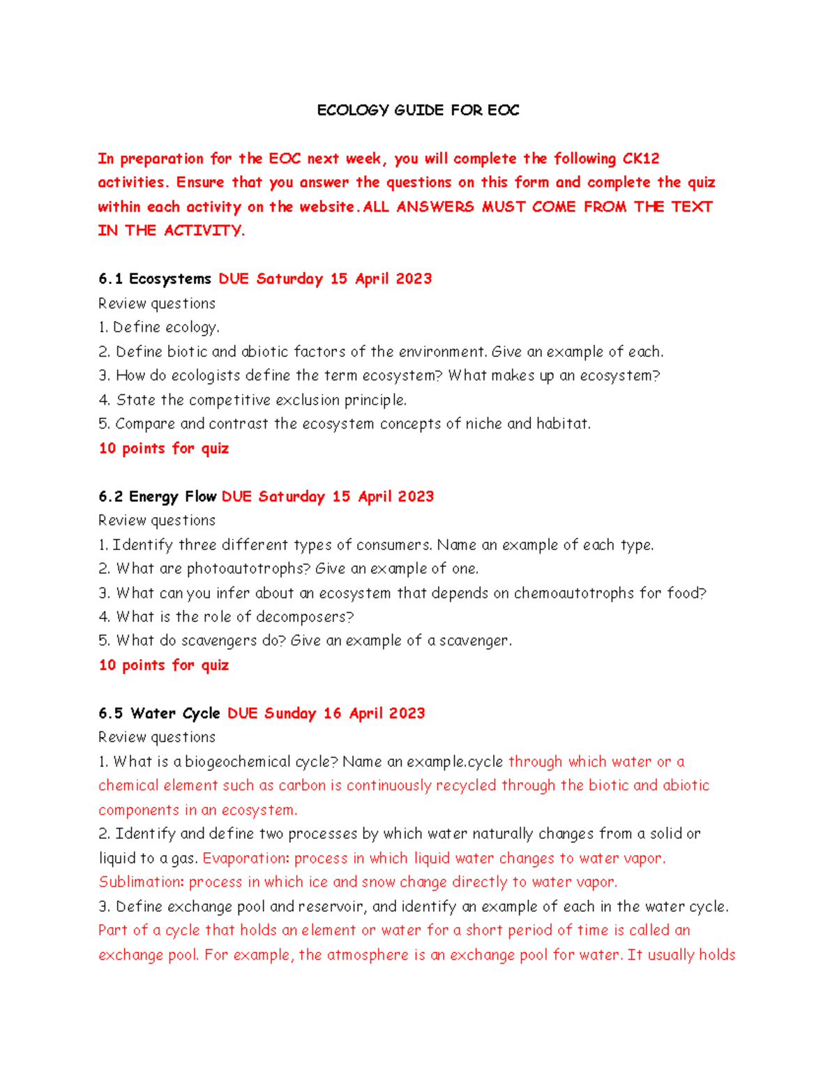 Copy of Ecology Guide FOR EOC - ECOLOGY GUIDE FOR EOC In preparation ...