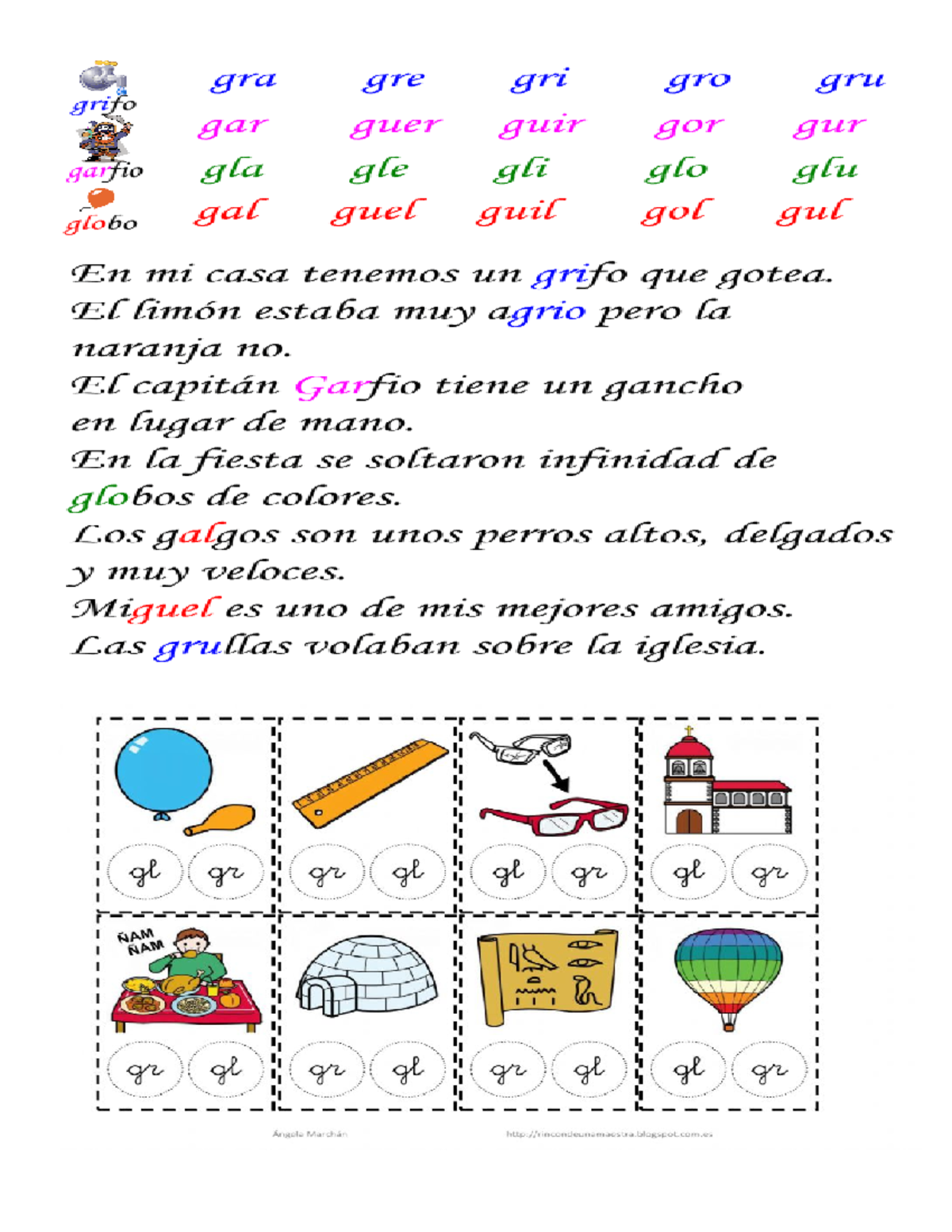 Combinación gr gl - ninguna - Español - Studocu