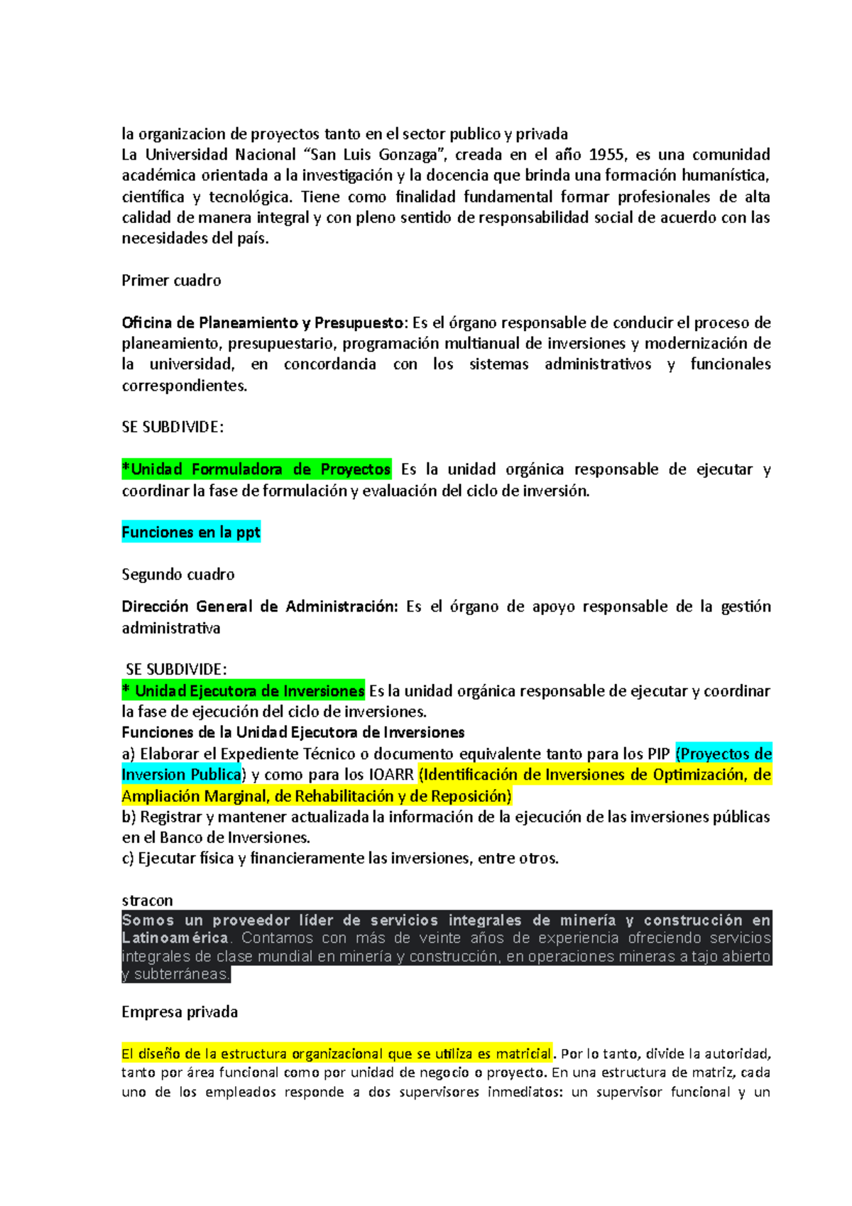 Proyecto publico - nmsdfg - la organizacion de proyectos tanto en el ...