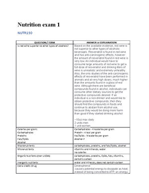 Week01 Study Guide - Intro to Nutrition and Types of Malnutrition From ...