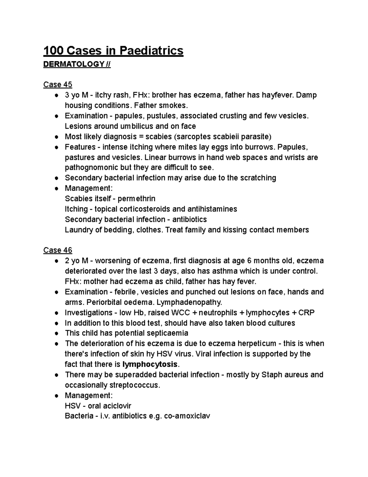 100 Cases in Paediatrics - Dermatology AND Hepatology - 100 Cases in ...