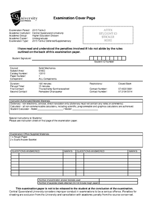 Formulas - Solid Mechanics Formula/Cheat Sheet 1. Concepts of Stress ...