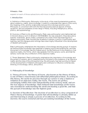 Philosophy – Aristotle - Philosophy – Aristotle I. Introduction A ...