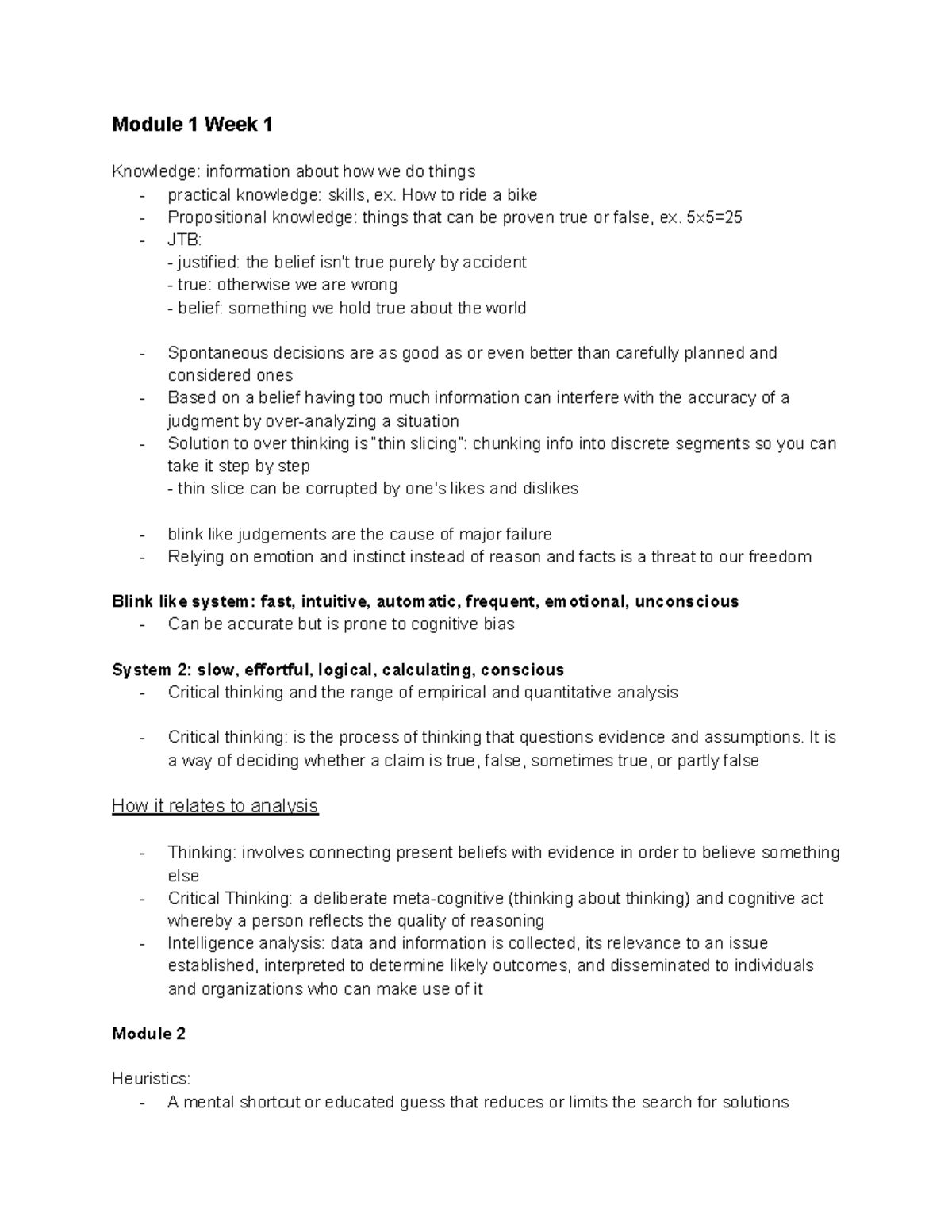 Pols 325 Notes - Political Science 325 - Module 1 Week 1 Knowledge ...