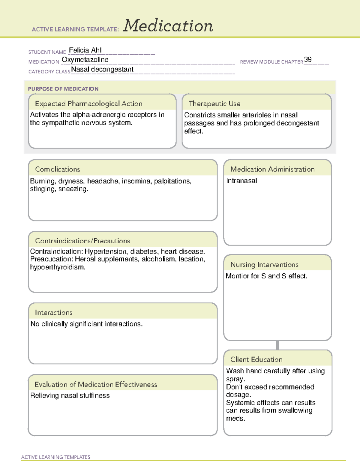 Oxymetazoline - drug cards - ACTIVE LEARNING TEMPLATES Medication ...