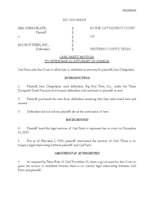 Motion for Continuance and Order on Motion for Continuance - NO. 2020 ...