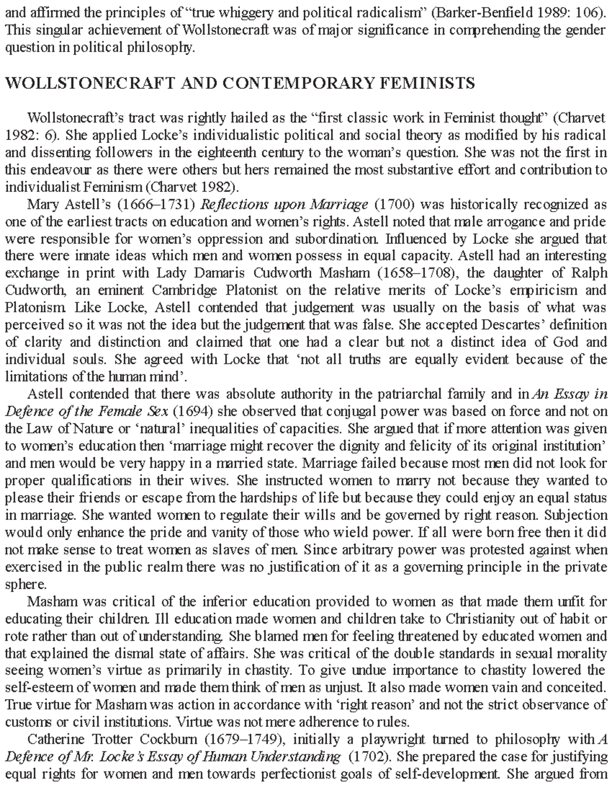 Mary Wollstonecraft - and affirmed the principles of “true whiggery and ...