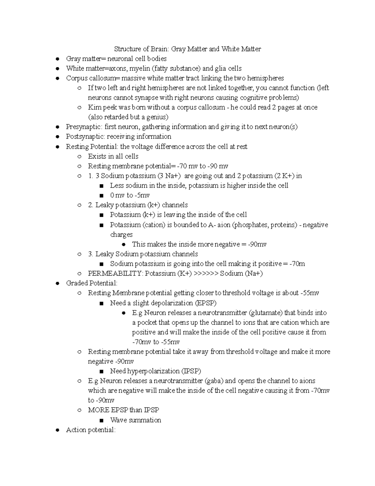 PSY300 01 25 - Professor Isham - Structure of Brain: Gray Matter and ...