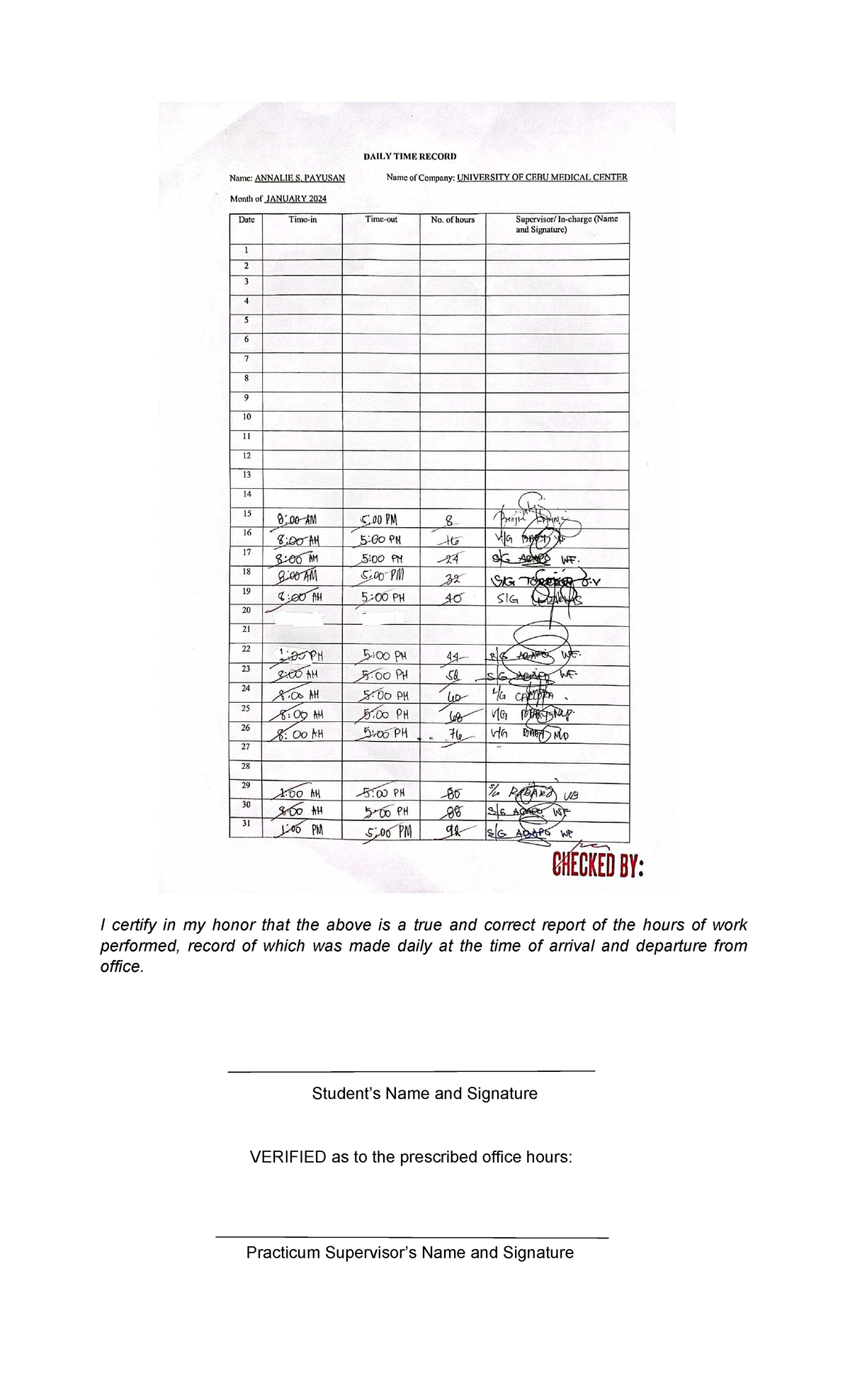 daily time record and my task management for graduating students taking ...
