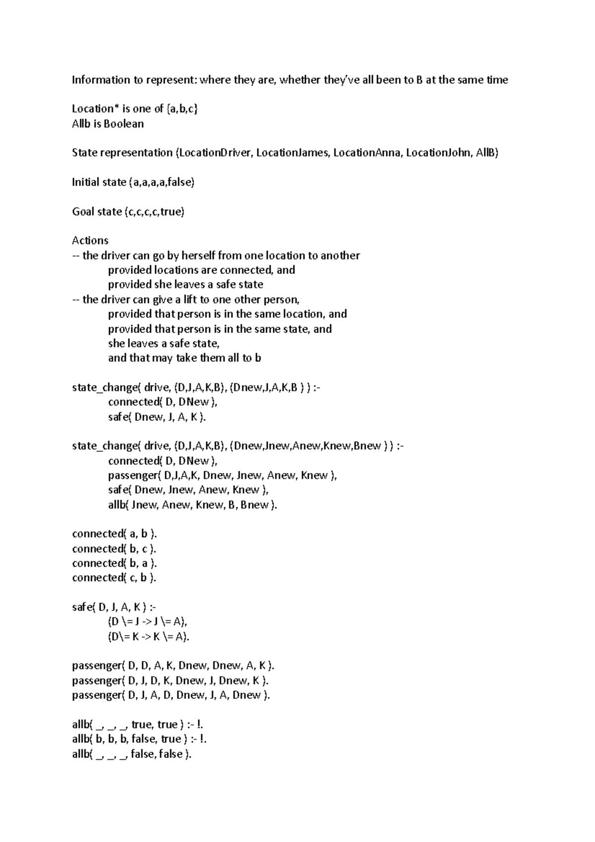Anna John James Question - Information to represent: where they are ...