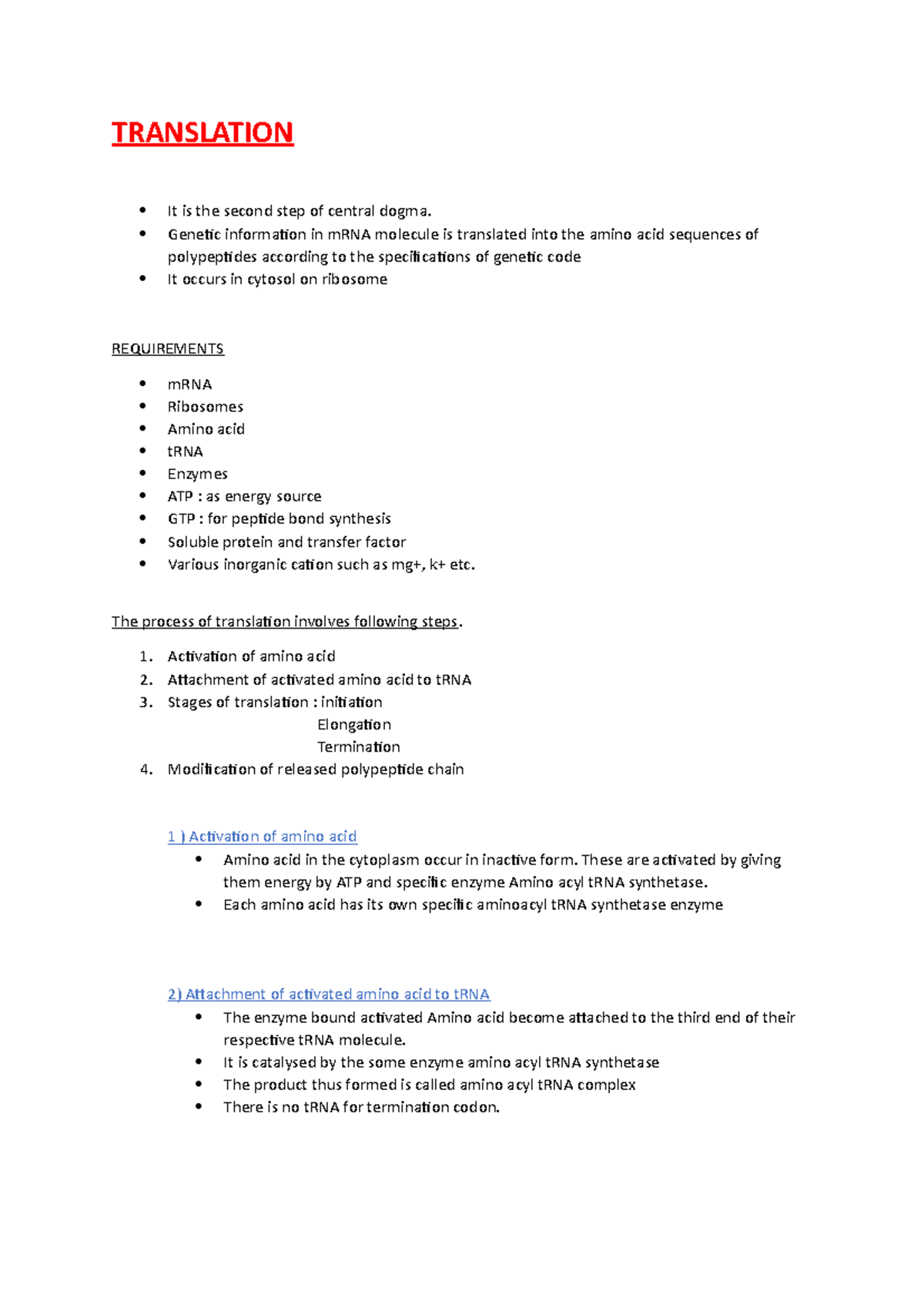 Translation - It is useful lecture notes - TRANSLATION It is the second ...