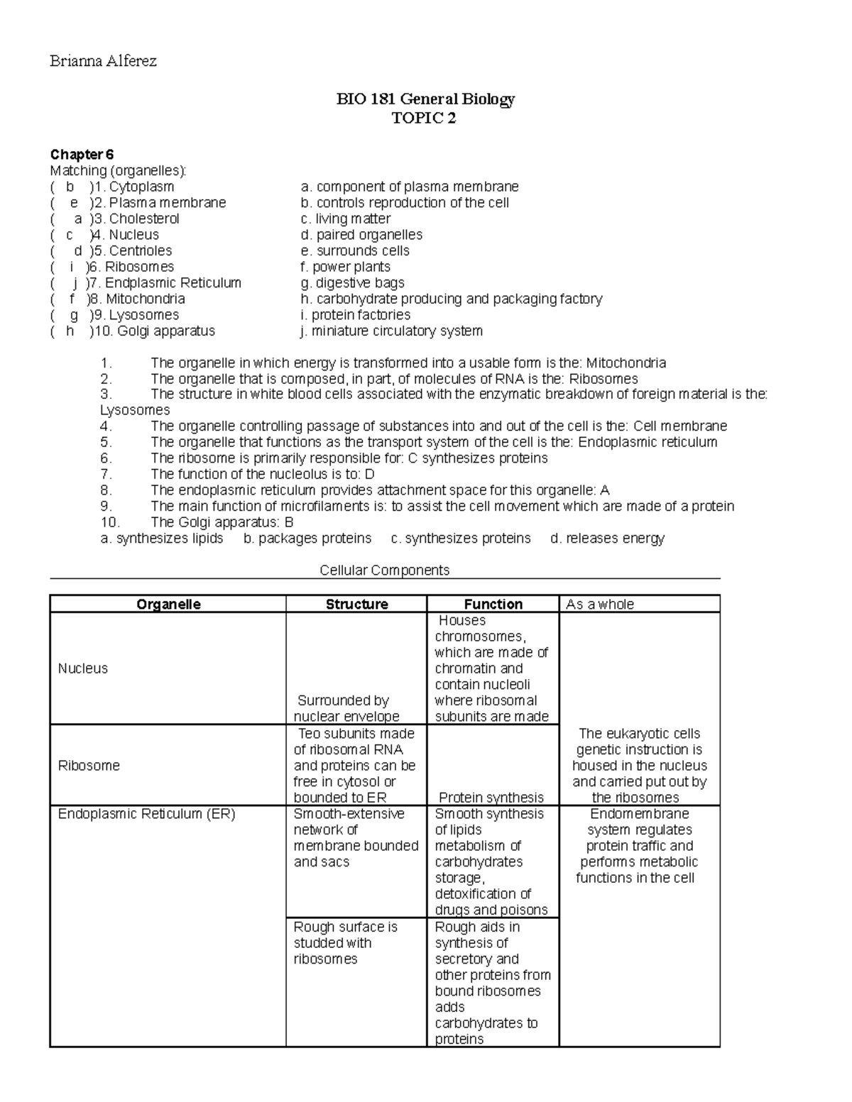 WEEK 3-HW- CH 6 worksheet-2-2 - Brianna Alferez BIO 181 General Biology ...