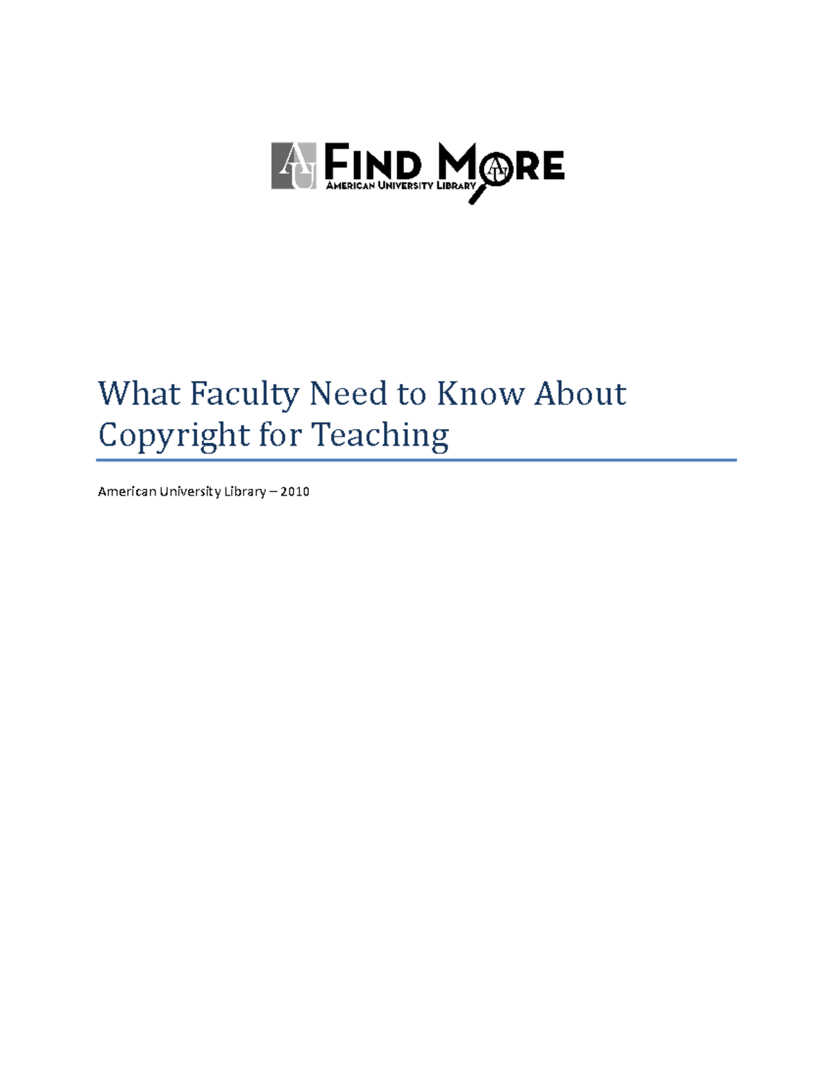 Copyright for teaching - What Faculty Need to Know About Copyright for ...