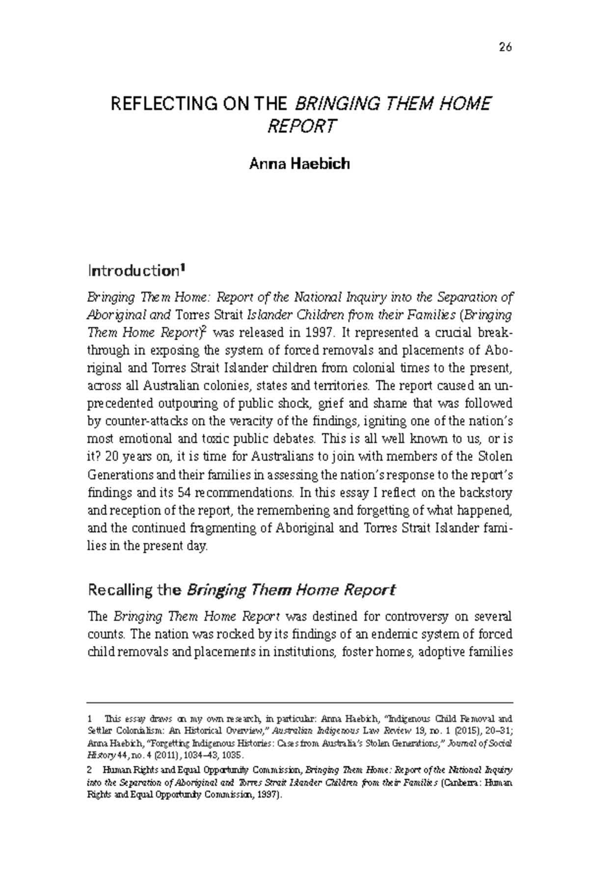 Genocide perspectives v 3 reflecting on the bringing them home report ...
