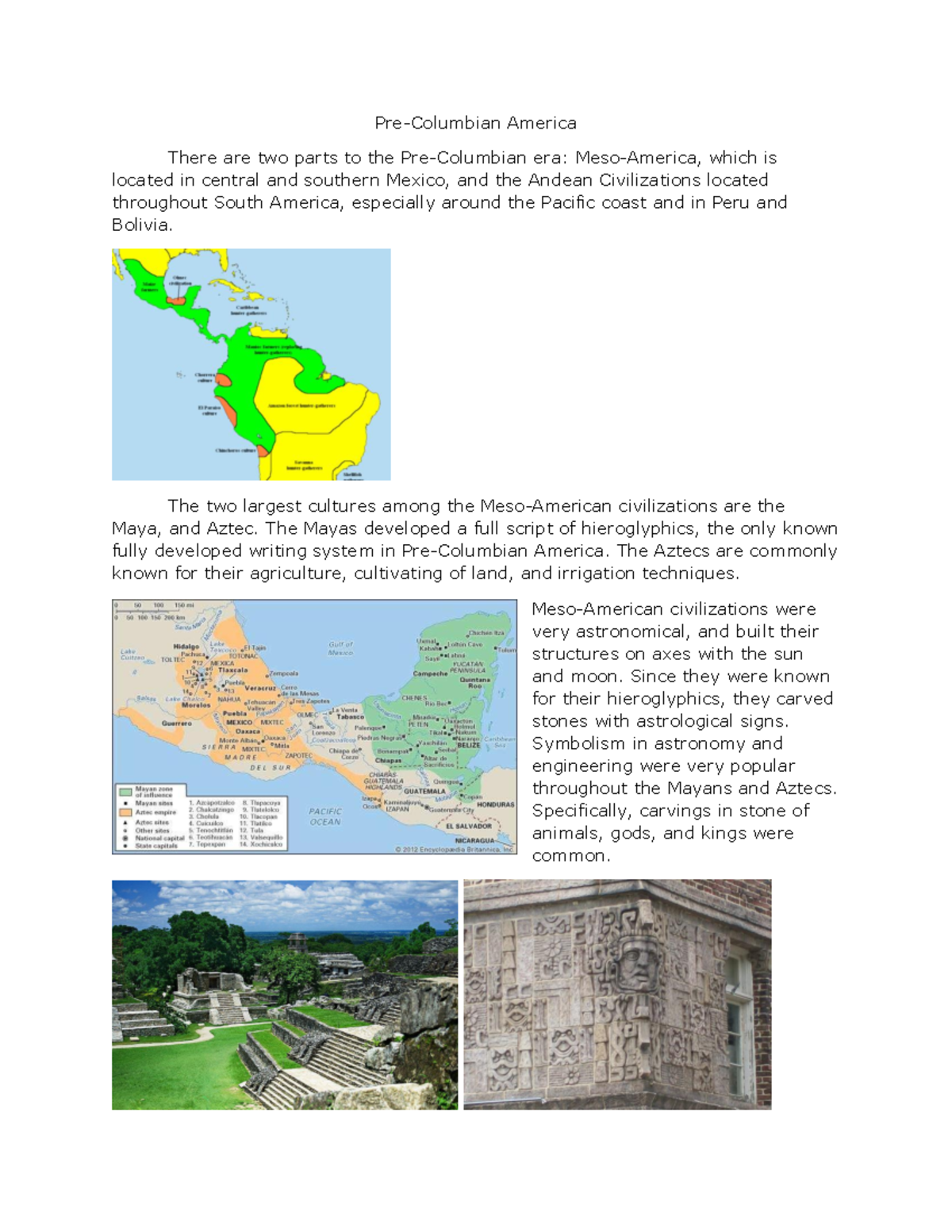Pre Columbian American Architecture - America There are two parts to ...