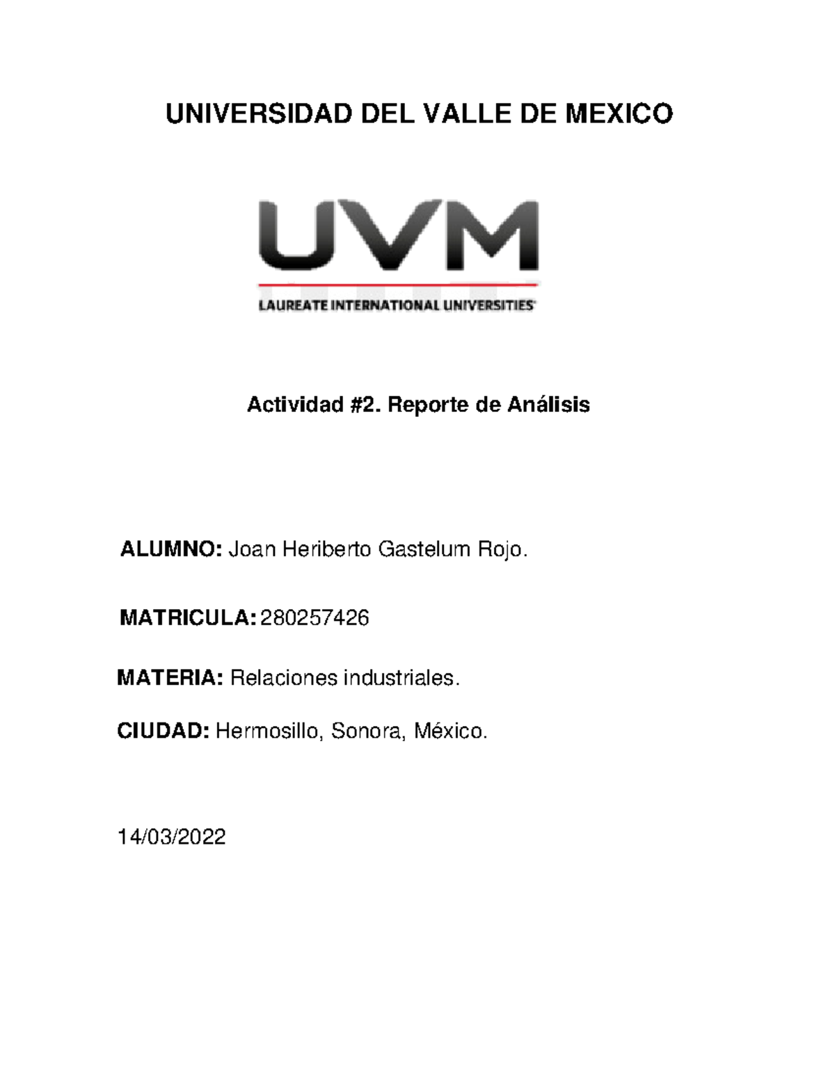 A2 JHGR - Actividad de relaciones industriales - UNIVERSIDAD DEL VALLE ...