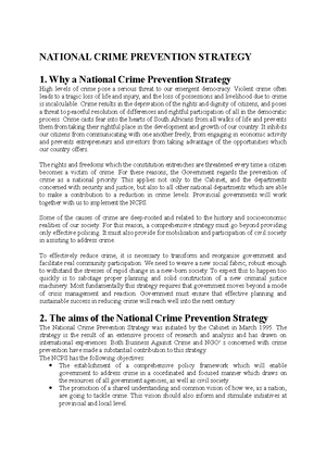 HCRA031 National Crime Prevention Strategy of 1996-1 - The 1996 ...