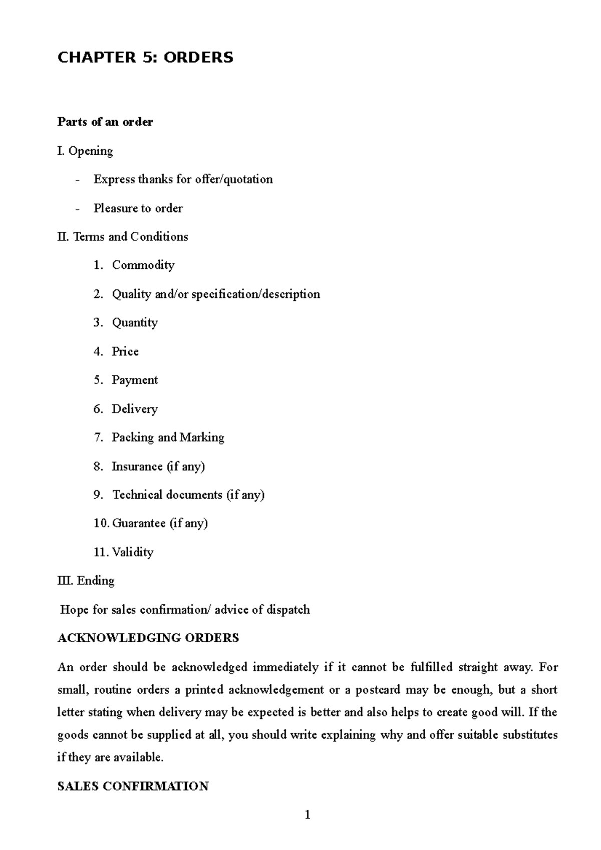 450580145 chapter 5 6 7 docx - CHAPTER 5: ORDERS Parts of an order I ...