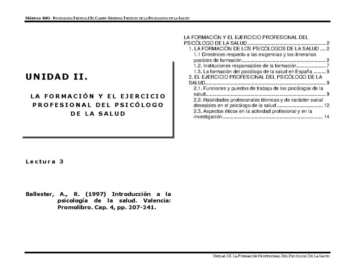 0503Unidad 2Art3Ballester 1997 - L e c t u r a 3 Ballester, A., R ...