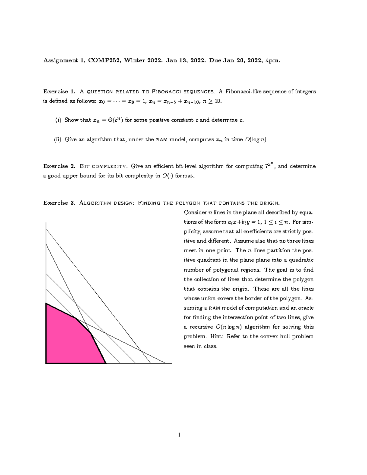Assignment 1 from comp252 - Assignment 1, COMP252, Winter 2022. Jan 13, 2022. Due Jan 20,2022 ...