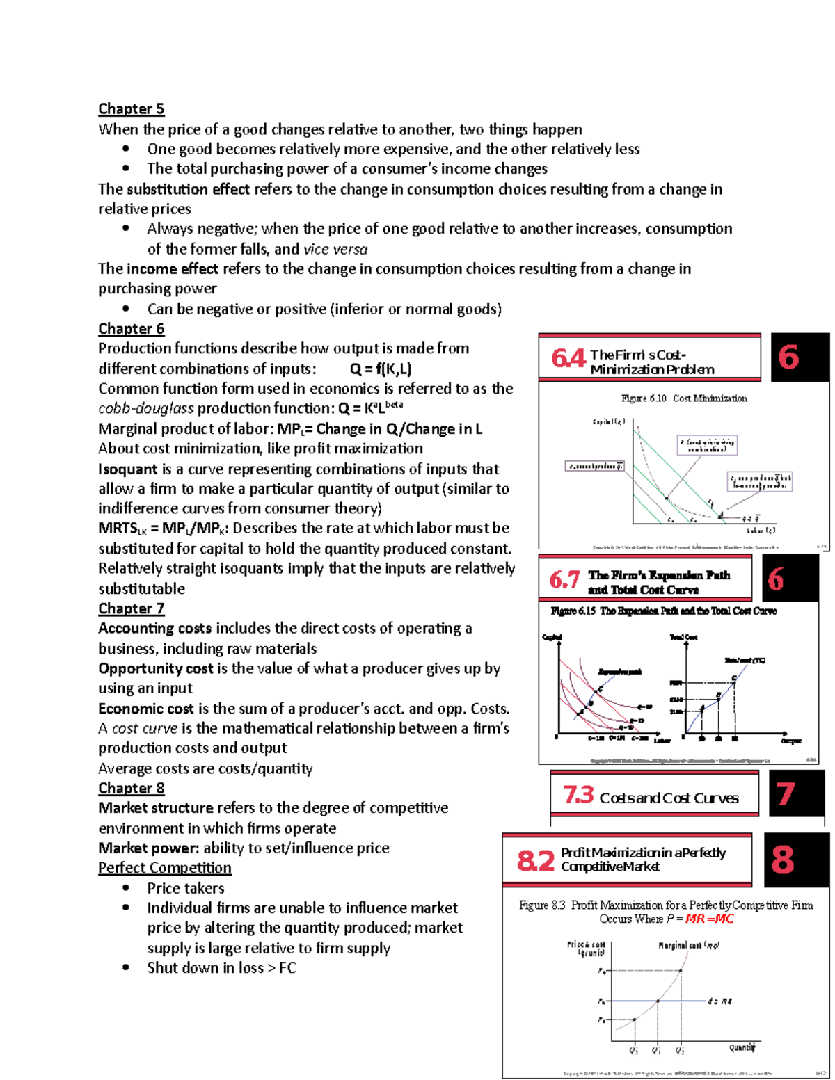 Microeconomics, First Edition (Goolsbee) Final cheat sheet - Chapter 5 ...